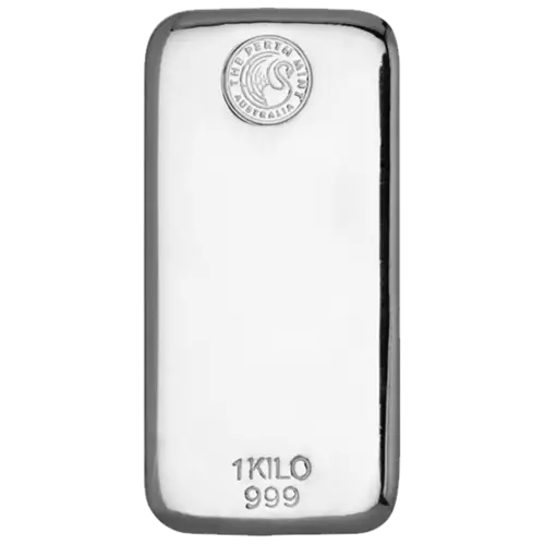 1kg Perth Mint Cast Bar Silver