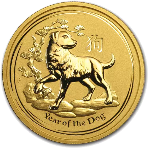 Perth Mint Gold Lunar Dog 1/4 oz 2018 BU