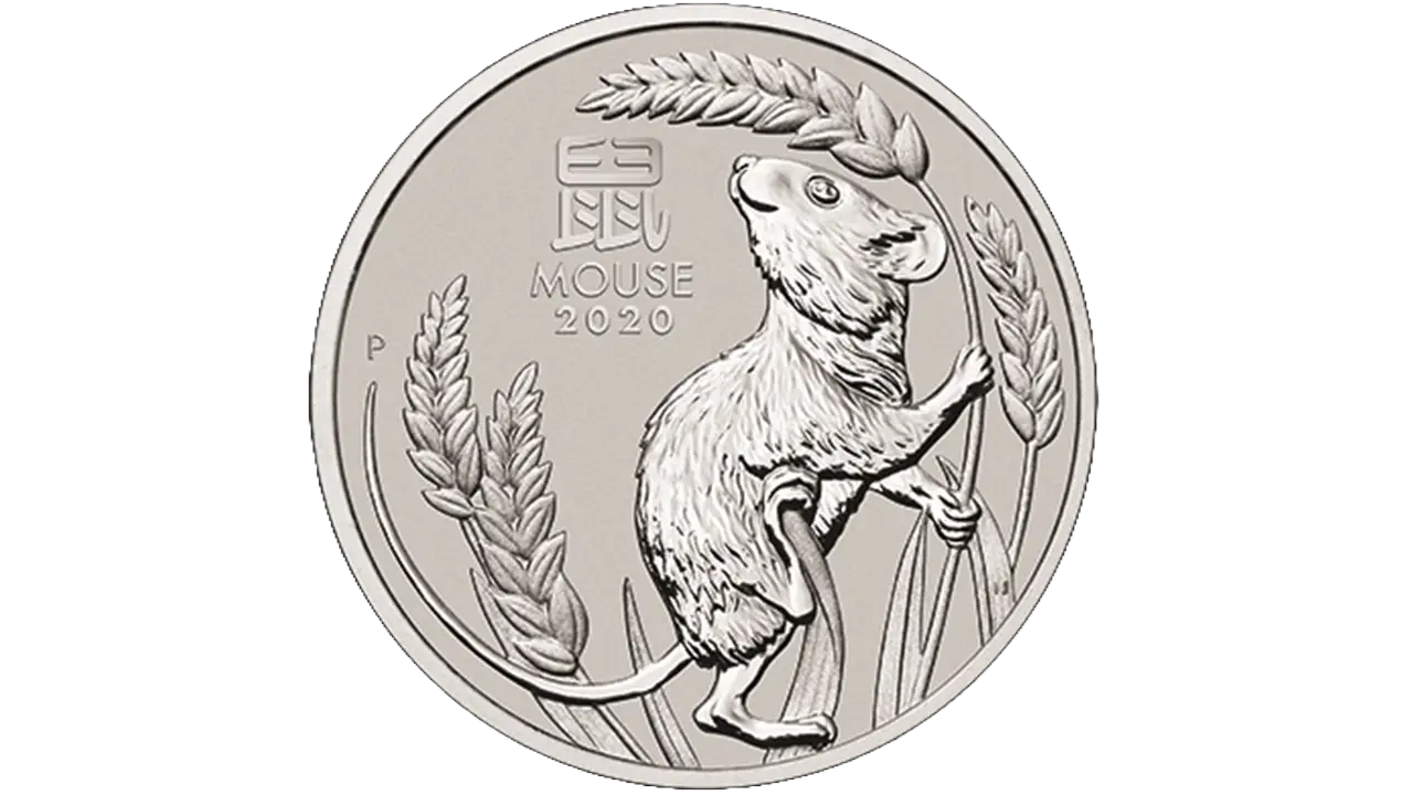 Perth Mint Platinum 2020 Lunar Mouse 1 oz Coin BU