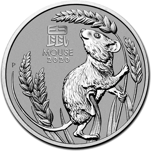 Perth Mint Platinum 2020 Lunar Mouse 1 oz Coin BU