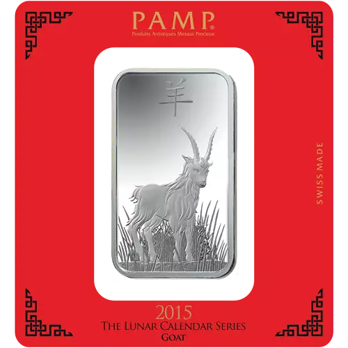 Pamp 2015 Lunar Goat Silver 100 gram