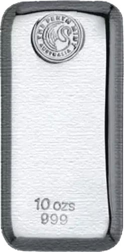 Perth Mint Cast Bar Silver 10 oz - Bullion Store