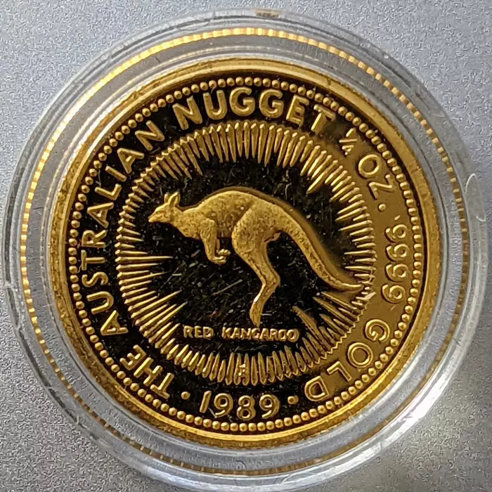 Perth Mint Gold 1989 Kangaroo 1/4 oz