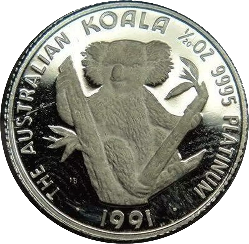 Perth Mint Platinum Koala 1/20 oz 1991