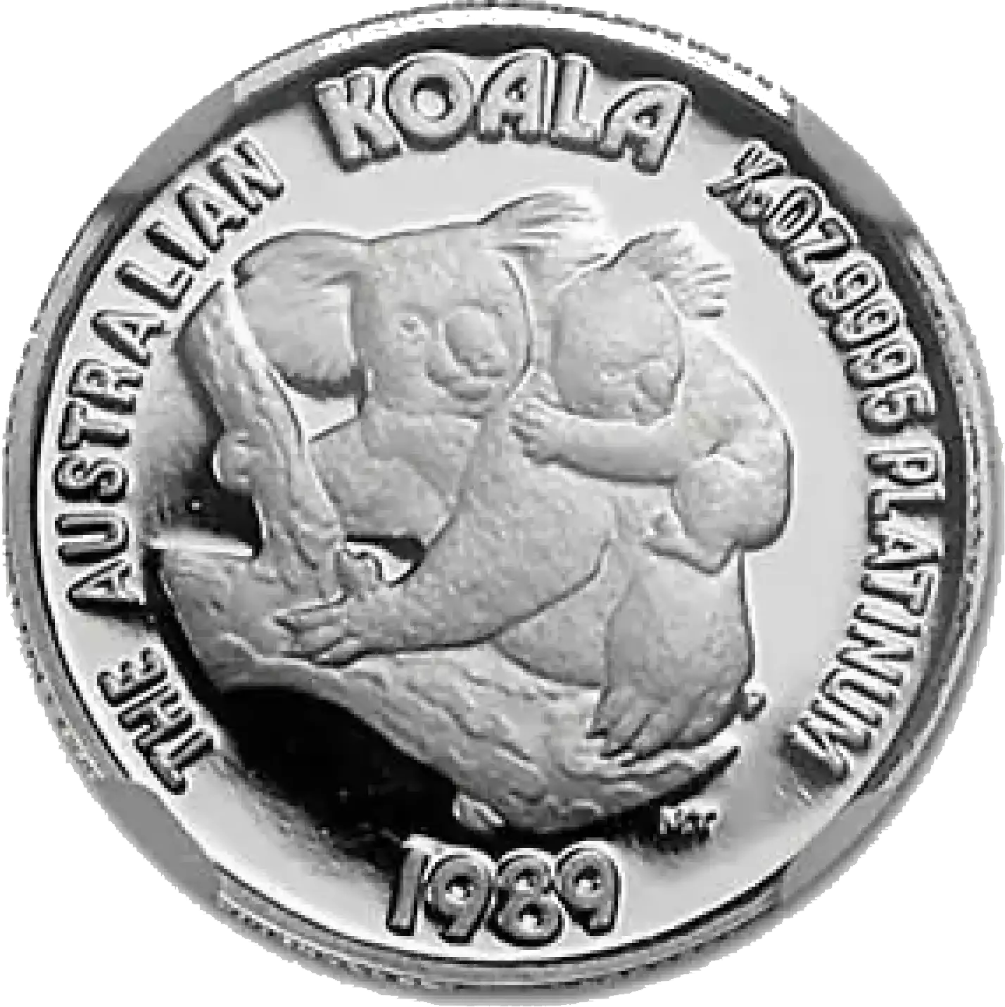 1989 1/10 Oz Proof Platinum Australian Koala Perth Mint .9995