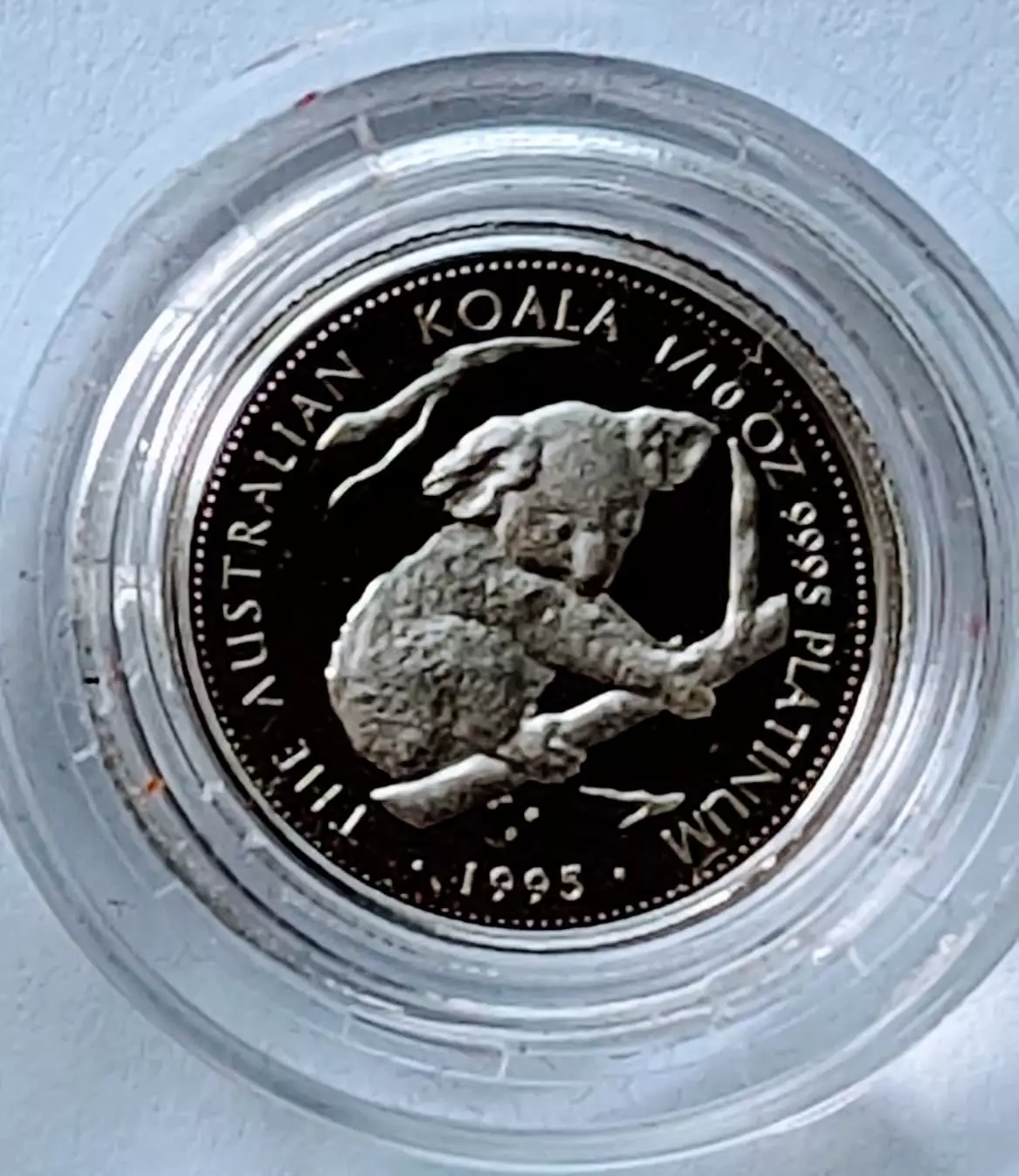 1995 1/10 Oz Proof Platinum Australian Koala Perth Mint .9995