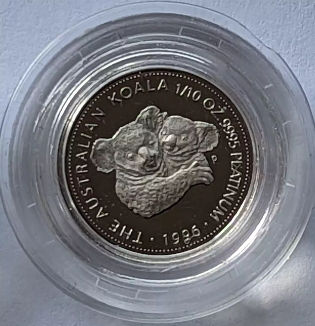1996 1/10 Oz Proof Platinum Australian Koala Perth Mint .9995