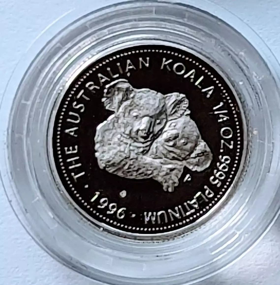 1996 1/4 Oz Proof Platinum Australian Koala Perth Mint .9995