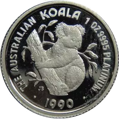 Perth Mint 1990 Platinum koala 1 oz Coin