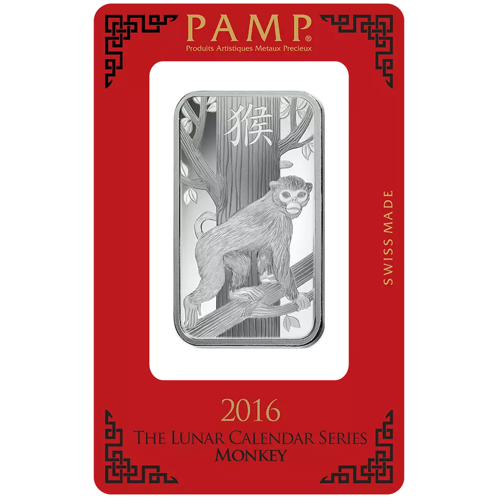 Pamp 2016 Lunar Monkey Silver 1 oz