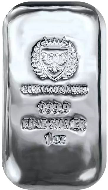 Germania Mint 1oz Silver Cast Bar