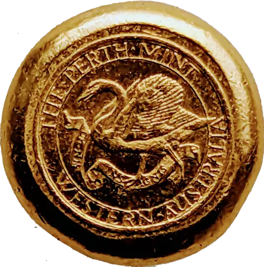 Buy Perth Mint 1/2 oz Gold Cast Bar Button ( Left Facing Swan)