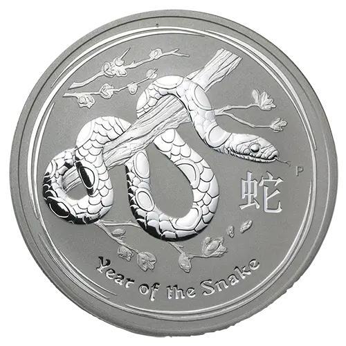 Australia Perth Mint 1/2 oz Silver Lunar Year of the Snake BU (Series ...