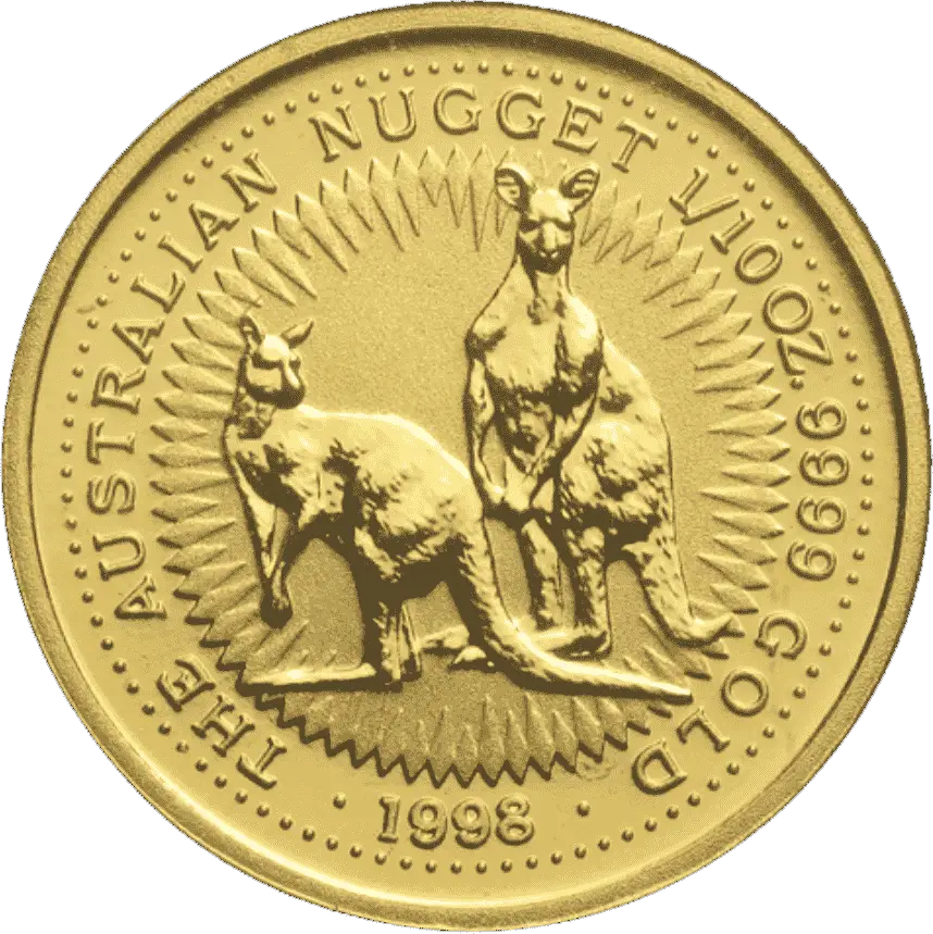 Perth Mint Gold 1998 Kangaroo 1/10 oz