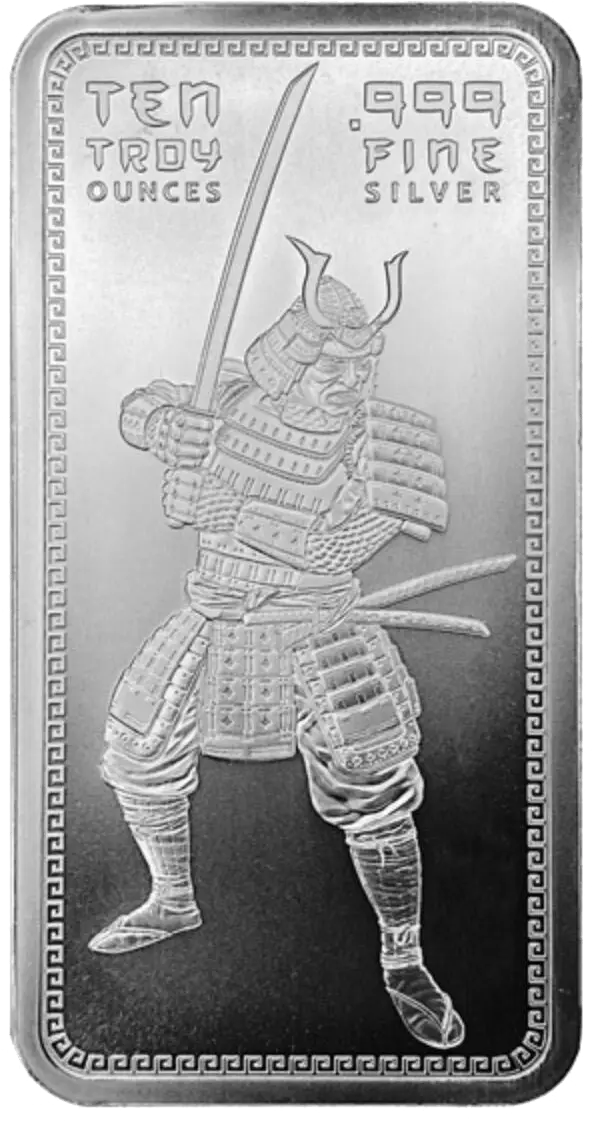 10 oz Samurai Minted Silver Bar