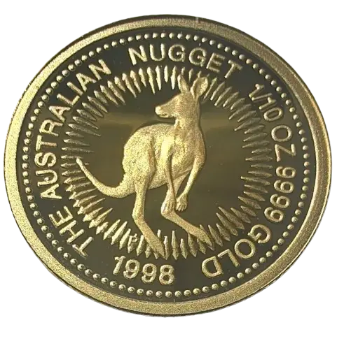 Perth Mint Gold 1998 Kangaroo 1/10 oz proof
