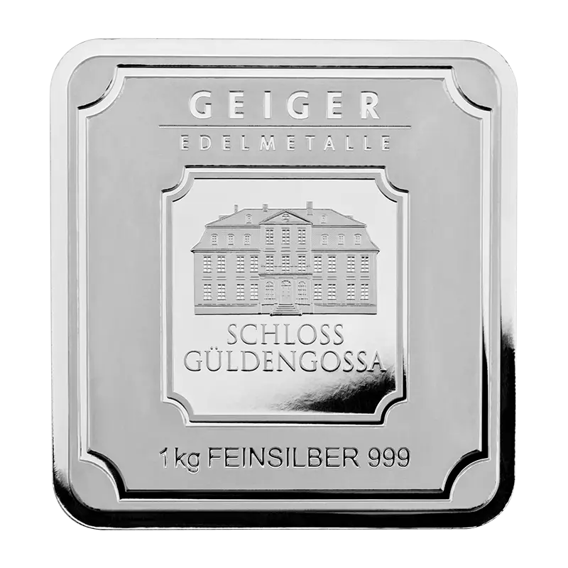 Geiger Edelmetalle (Original Square) 1 Kilo Silver minted Bar