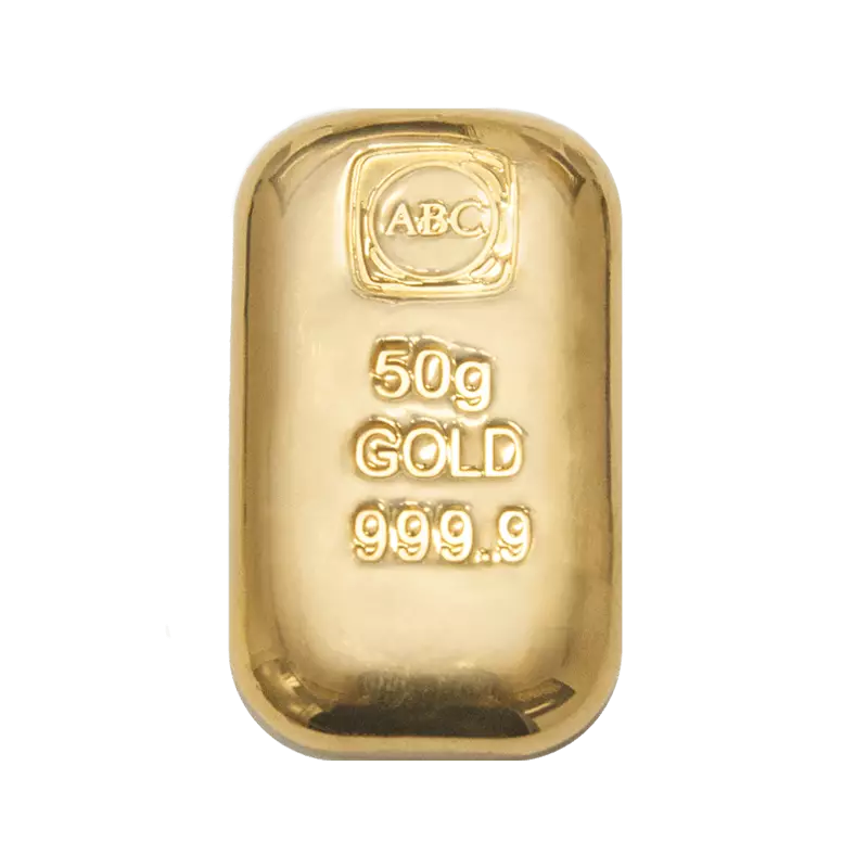 50g ABC Bullion Cast Bar Gold
