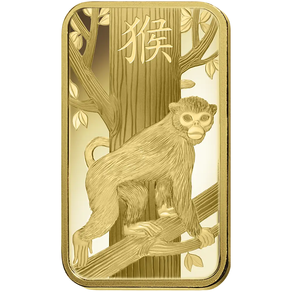 PAMP Suisse Lunar Monkey Gold Bar 5 gram