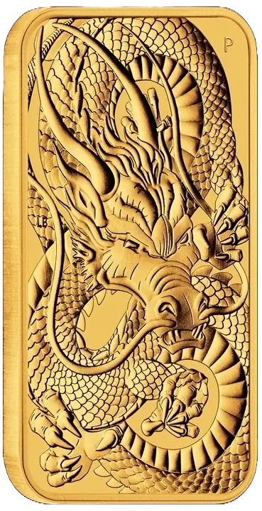 Rectangular Dragon 1oz Gold Coin 2021