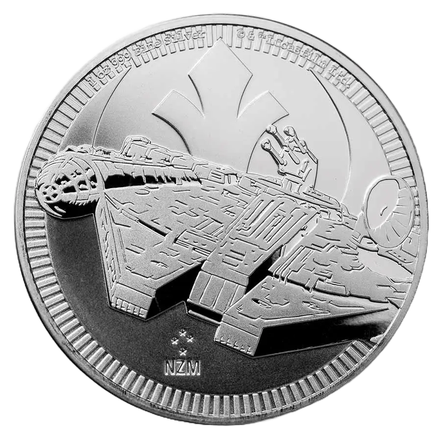 NZ Mint Star Wars Millennium Falcon 2021 Silver Coin 1 oz