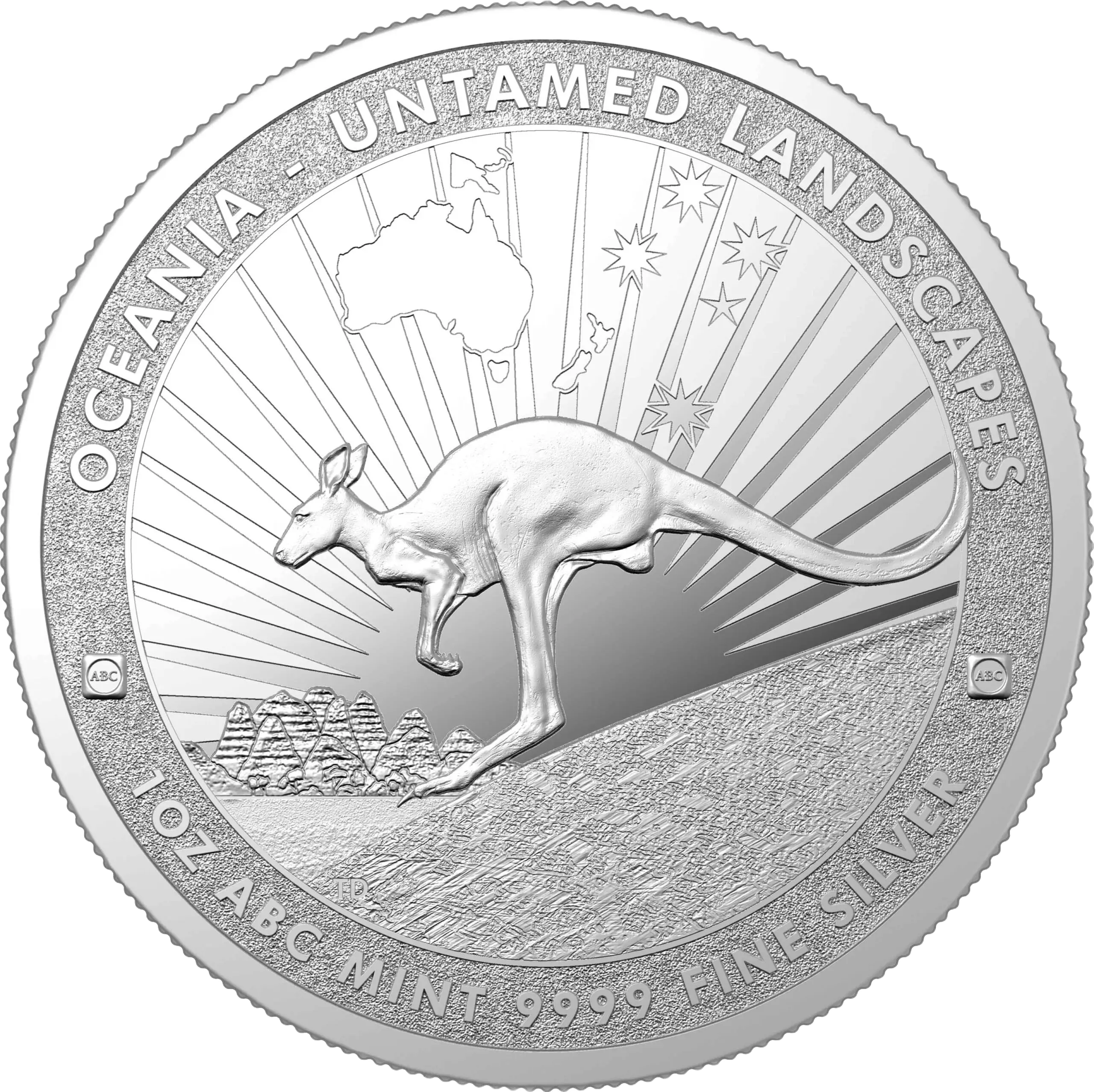 ABC Bullion The Kangaroo Silver 1 oz (Untamed Landscapes Series)